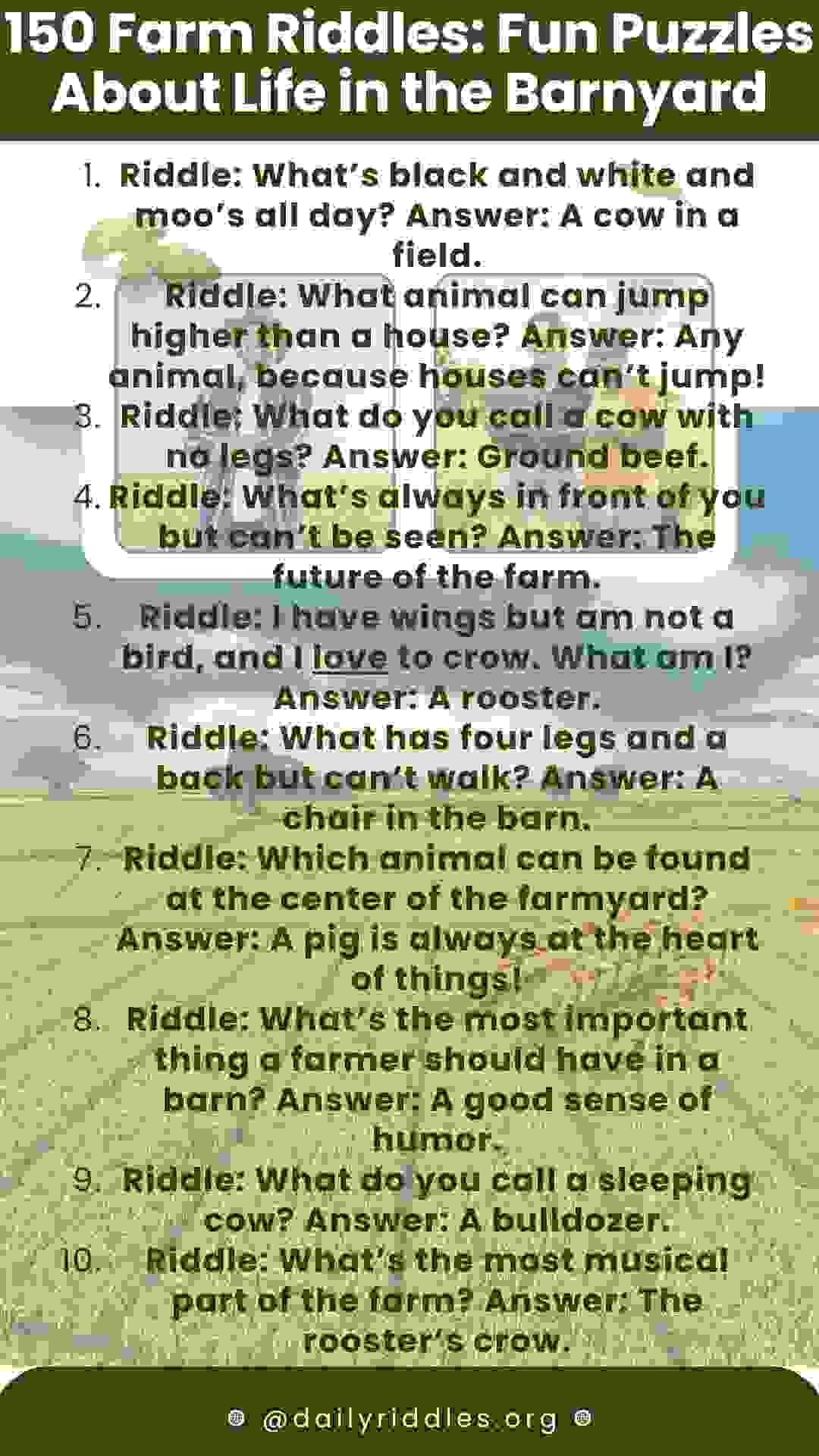 150Farm Riddles: Fun Puzzles About Life in the Barnyard