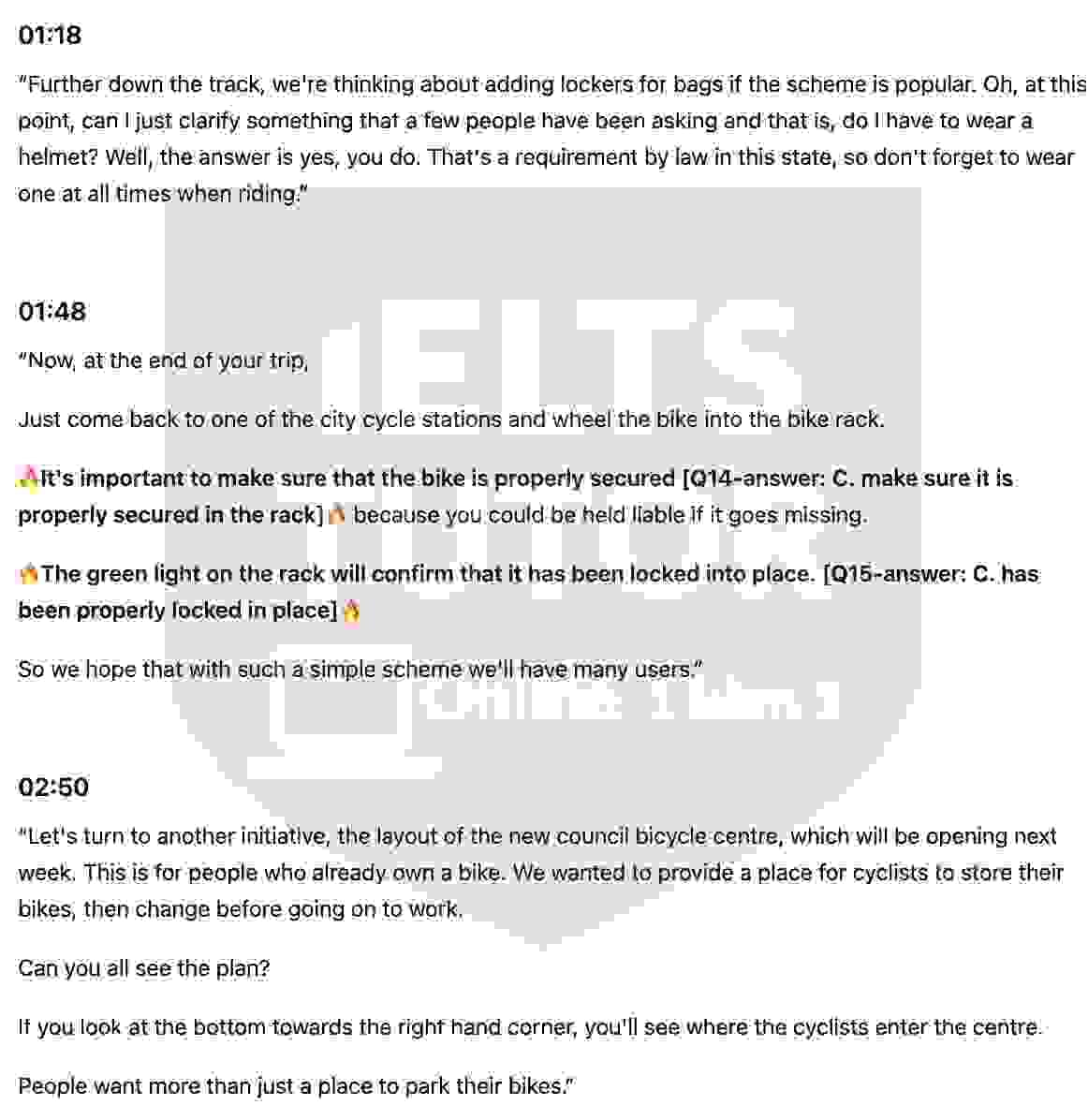 City Cycle — Bicycle Hire Scheme: Đề thi IELTS LISTENIN...