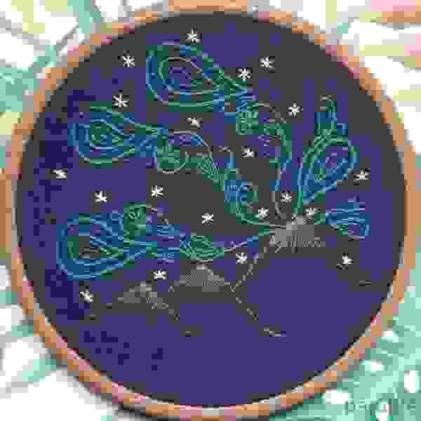 Embroidery Patterns Of The Auroras For Sale