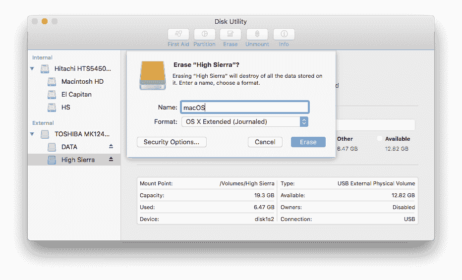 Format Hard Drive For Mac Os High Sierra