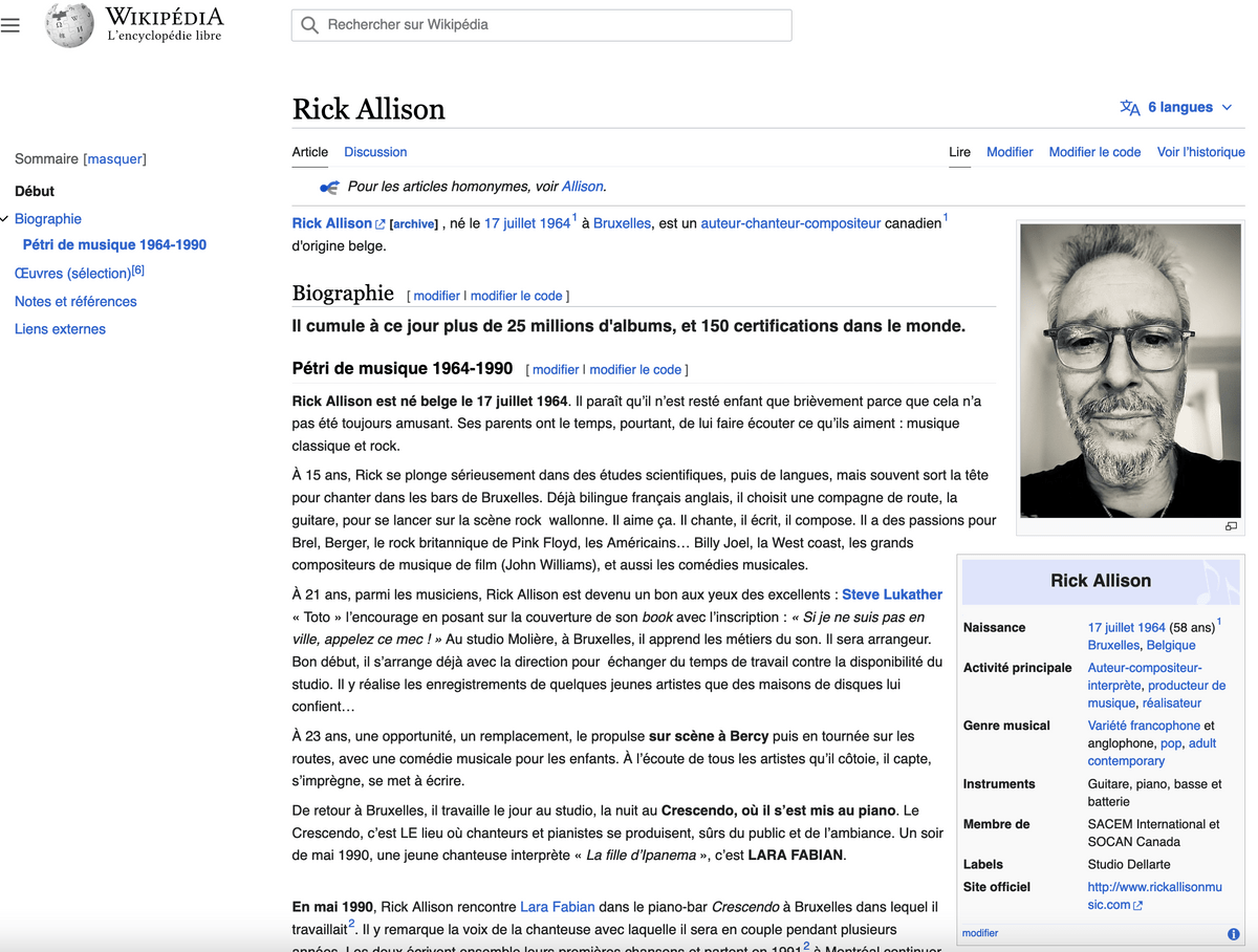 Rick Allison Officiel