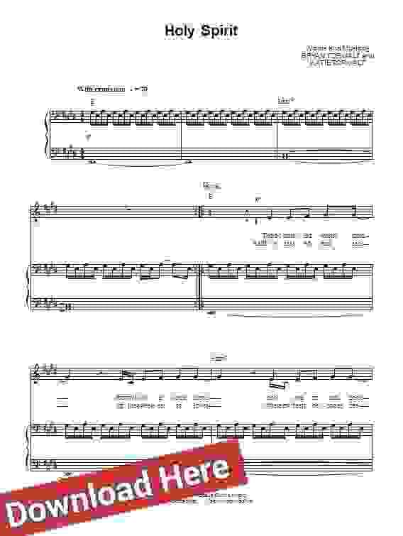 Francesca Battistelli Holy Spirit Sheet Music, Piano No...