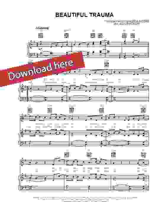 Pink Beautiful Trauma Sheet Music Notes, Chords