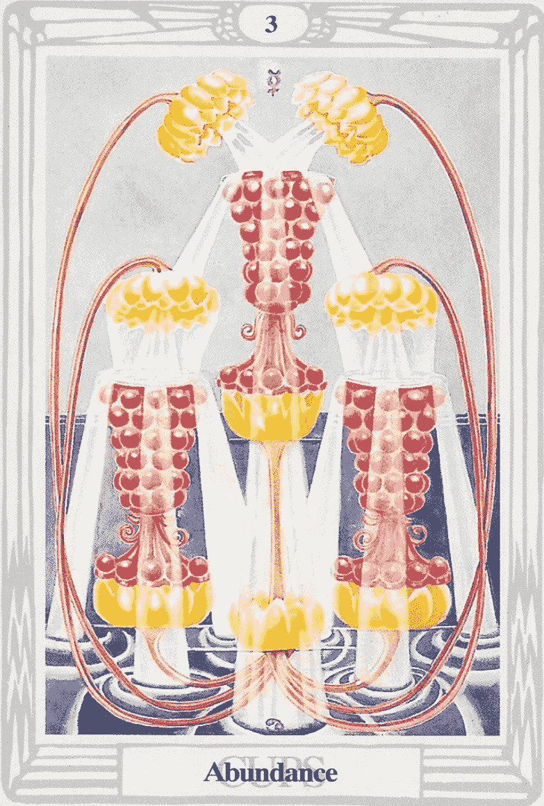 Thoth & Arcane Tarot: Three of Cups and the Law of Abun...