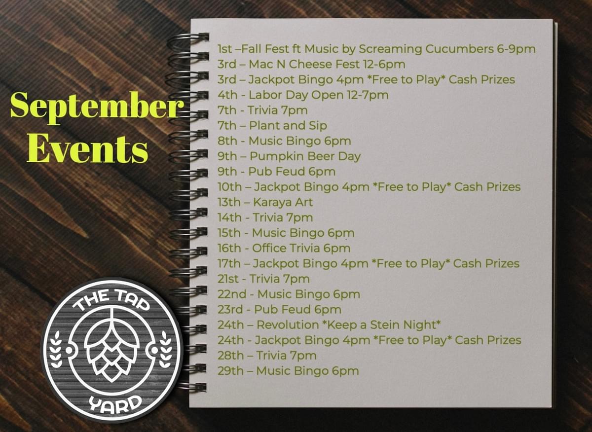 Events - The Tap Yard