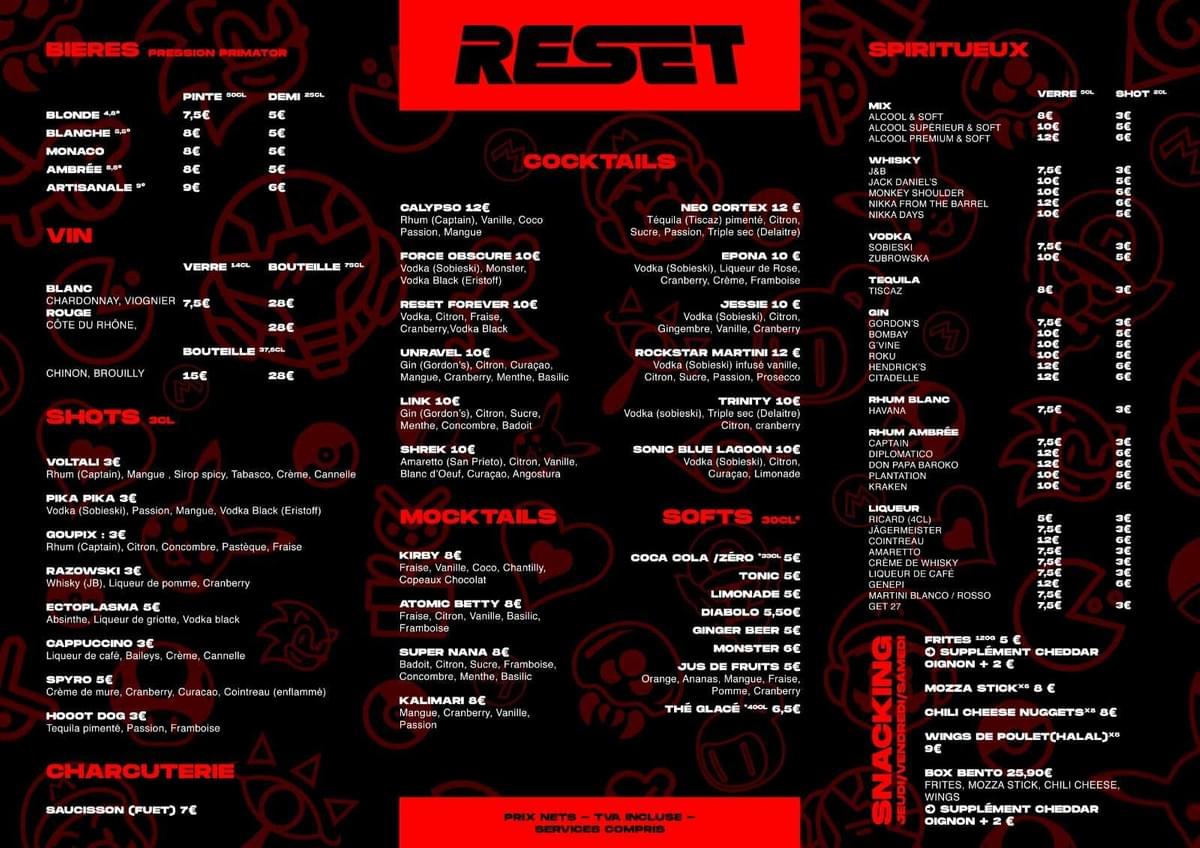 RESET Bar
