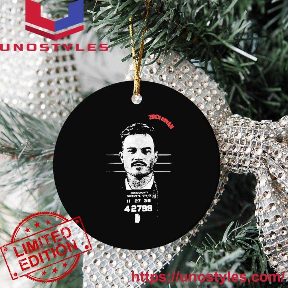 Zach Bryan Mugshot 42799 Ornament