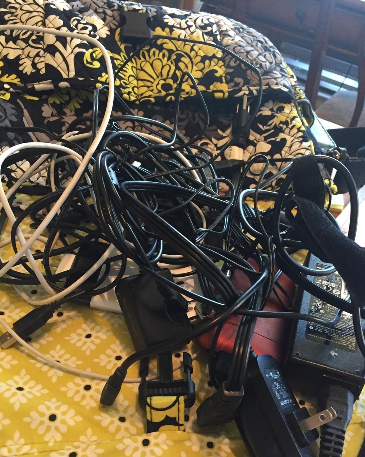 Organizing the Ball of Electronic Power Cords