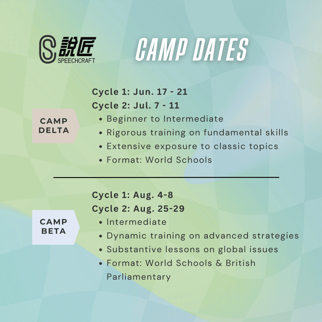 WS & BP Summer Debate Camps 2025
