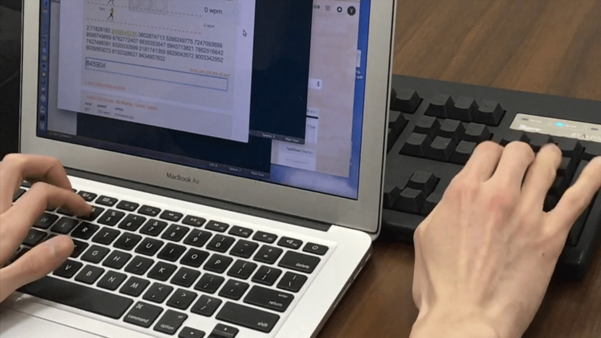 Numeric typing test wpm