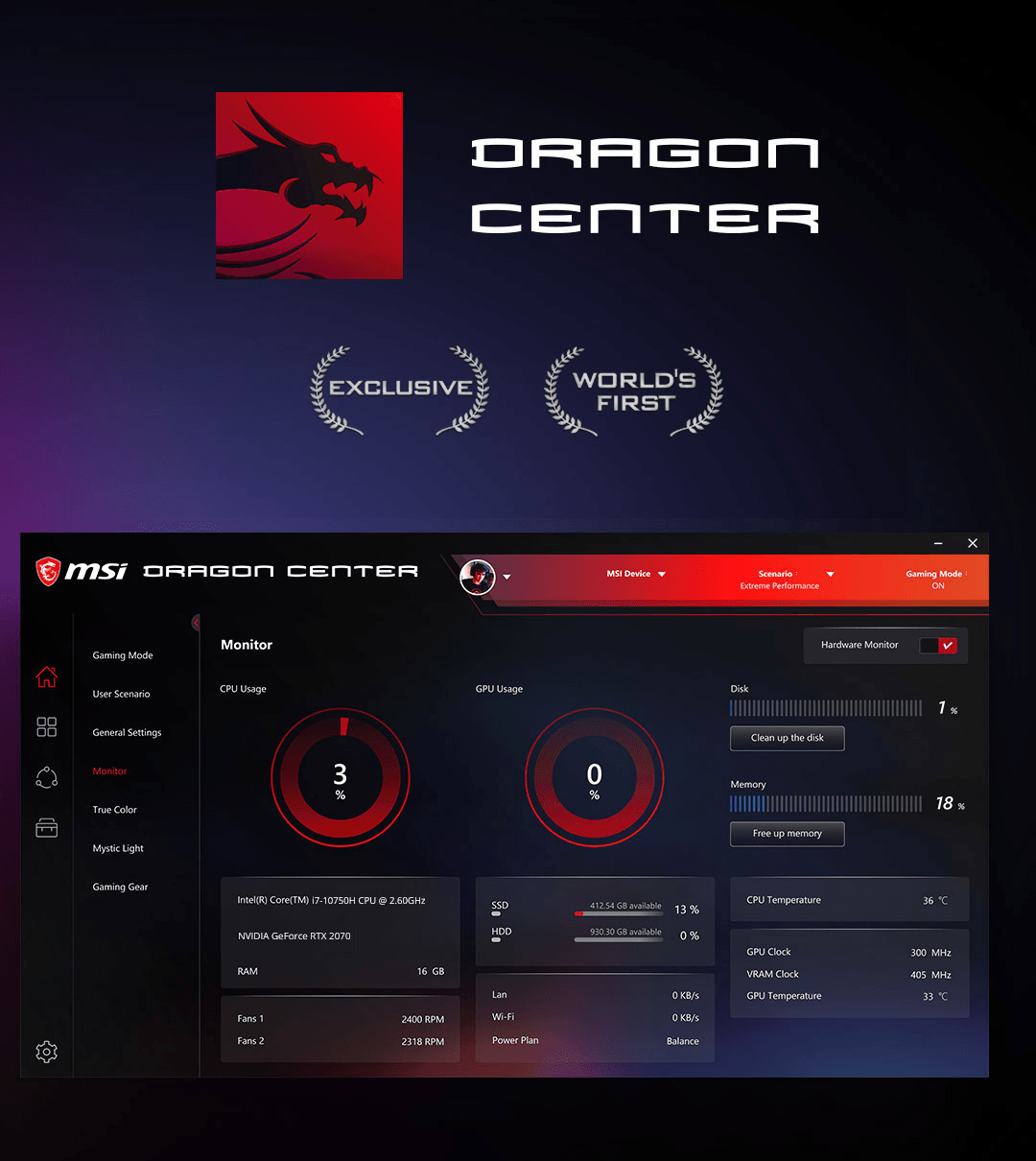 Msi dragon center fans