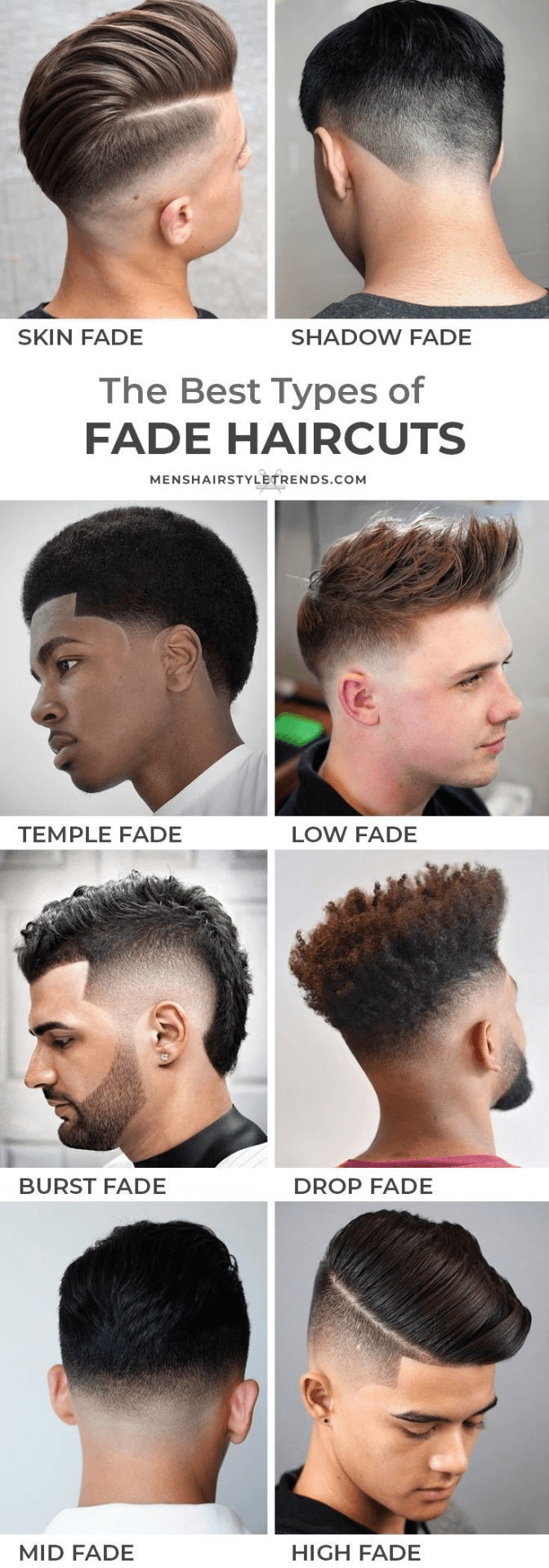 Different fades haircut burst fade