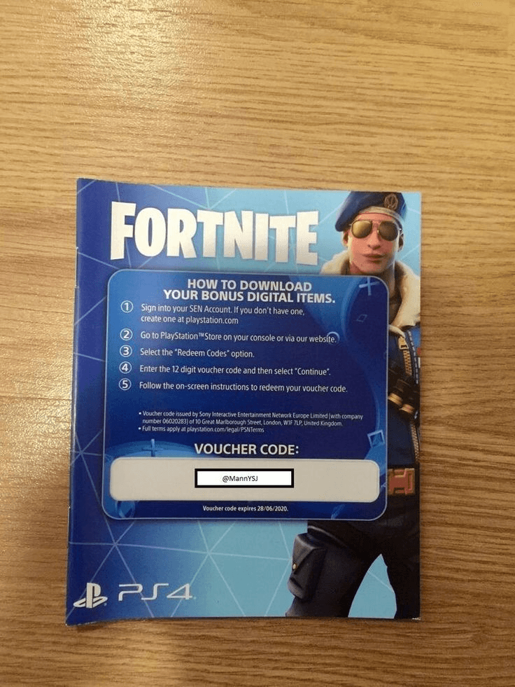 Epic games redeem fortnite code