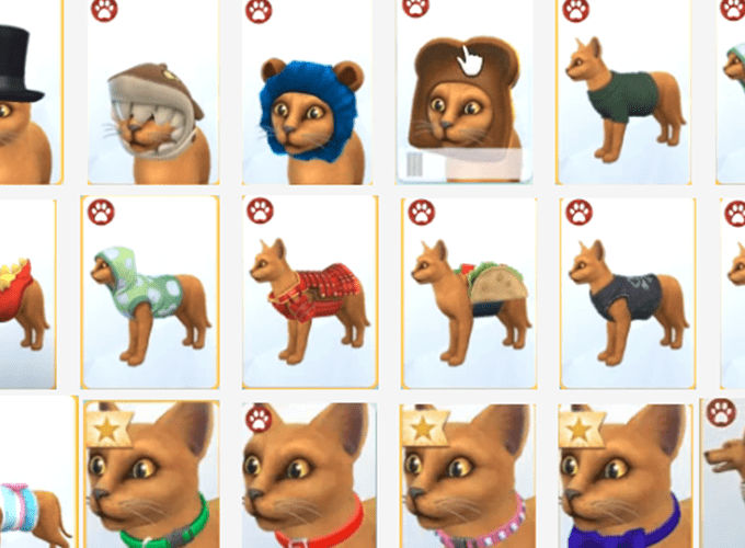 Sims 4 cats and dogs clothing recolors