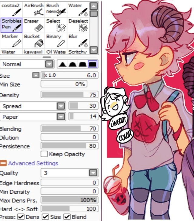 sai paint tool coloring pages