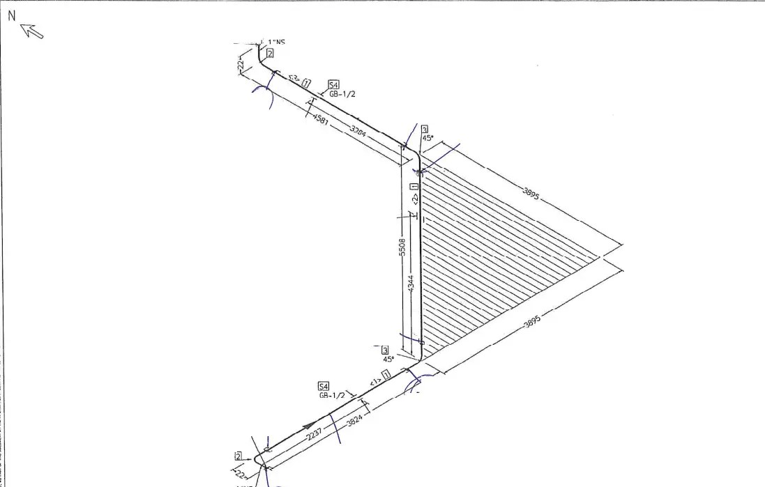 isometric drawing pipework