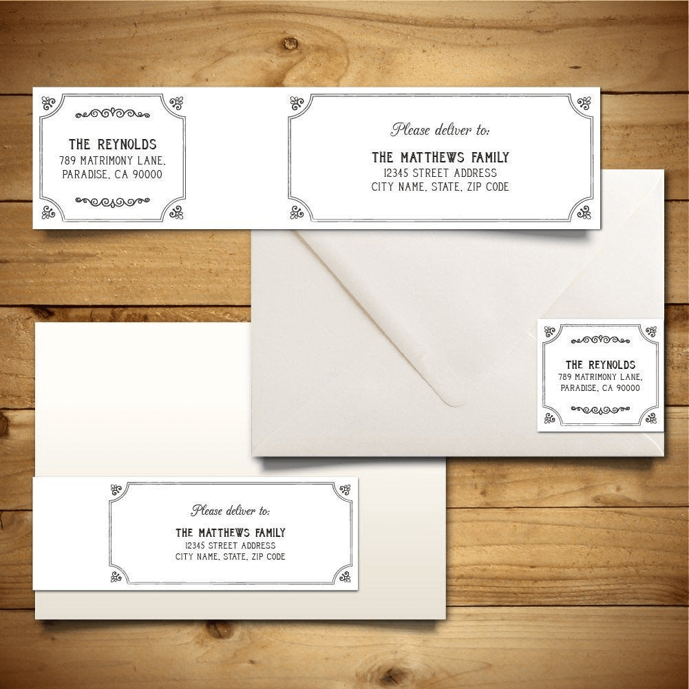 Printable templates for addressing wedding envelopes