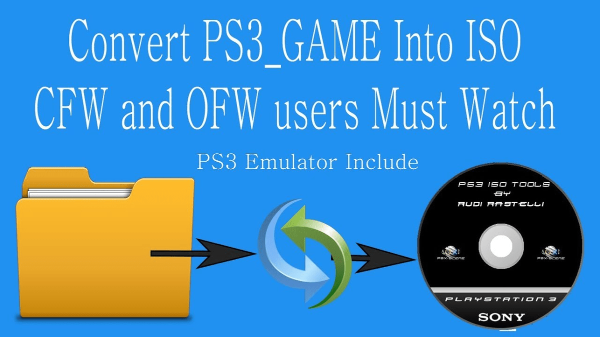 Convert psx iso to ps3 pkg file