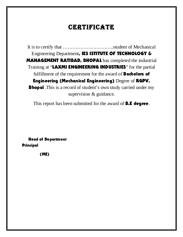 driving experience certificate template