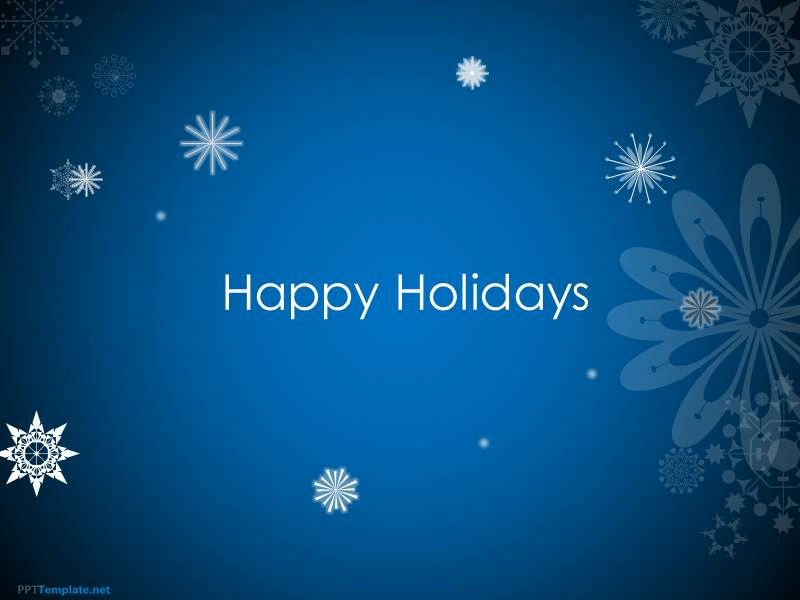 Happy holidays powerpoint template free