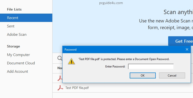 Remove password protection pdf adobe reader