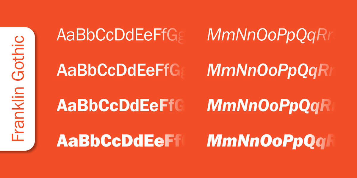 Franklin gothic google web font equivalent