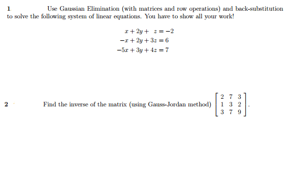 Matrix gaussian elimination calculator