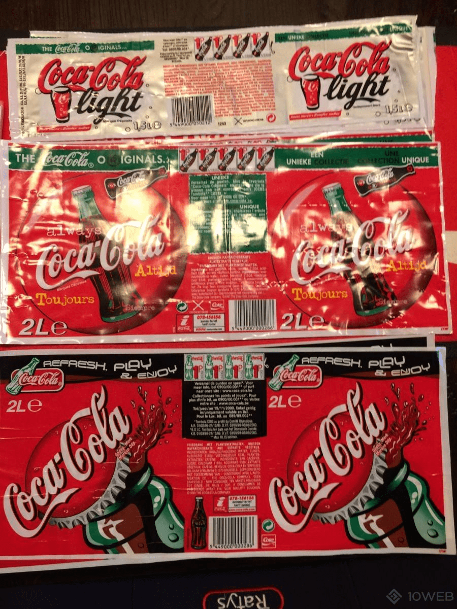 Coca cola bottle label template