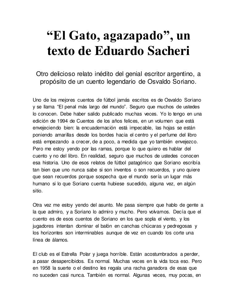 Eduardo sacheri cuentos de futbol pdf