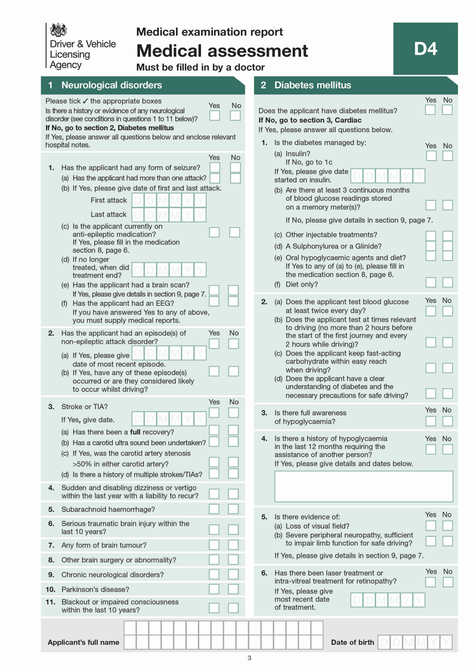 Dvla D2 Form Printable Dvla D2 Form Printable