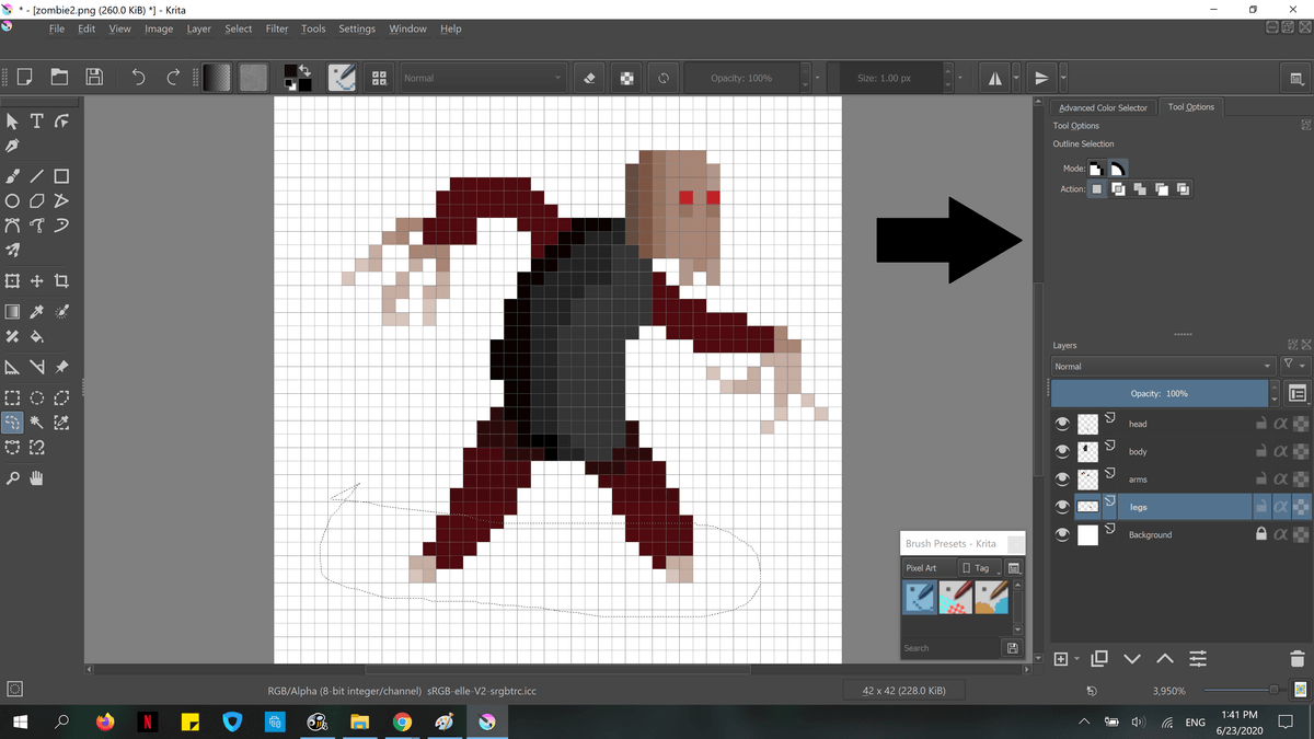 Krita program size