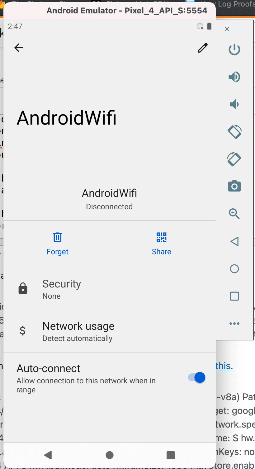 Android studio emulator internet connection mac