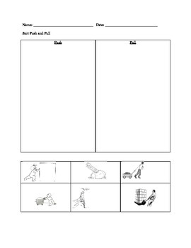 Push and pull worksheet grade 3