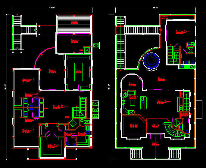 Autocad house plan dwg file free download