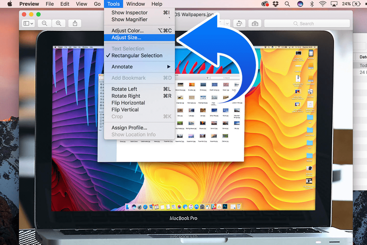 How to resize an image on mac for wallpaper