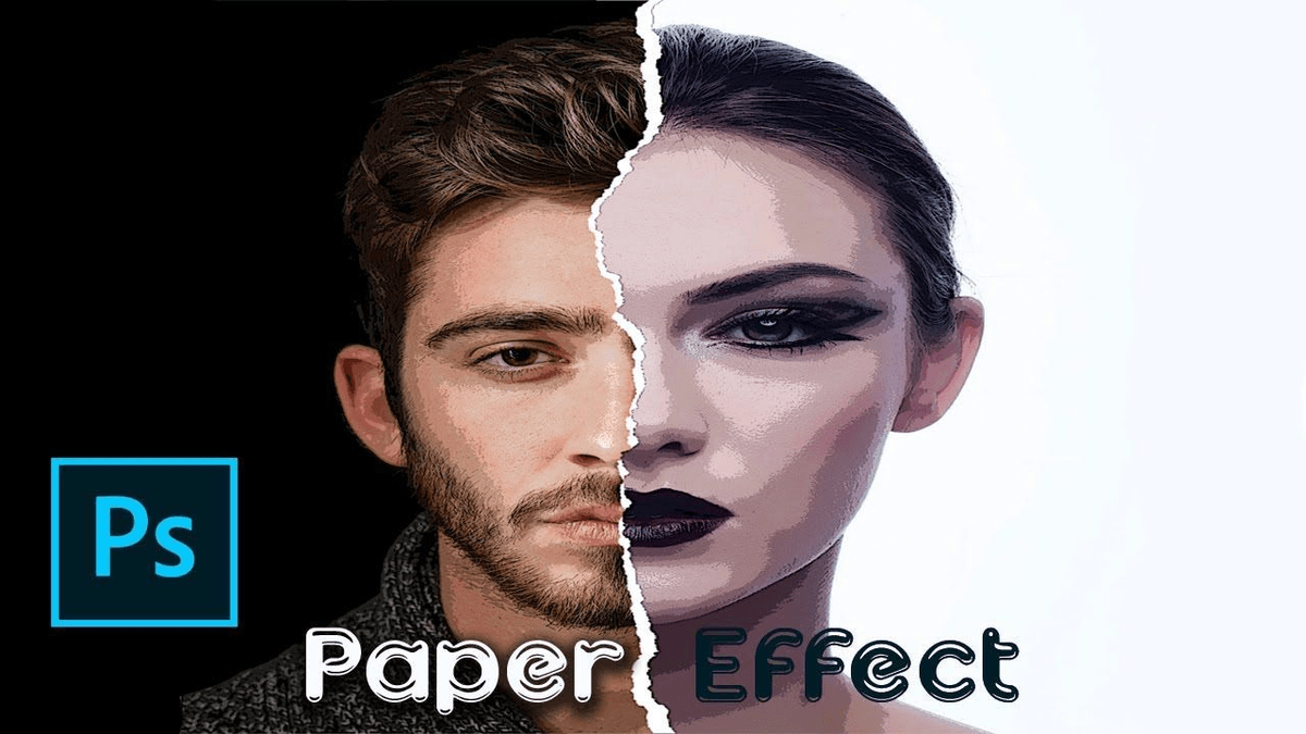 Ripping through paper effect