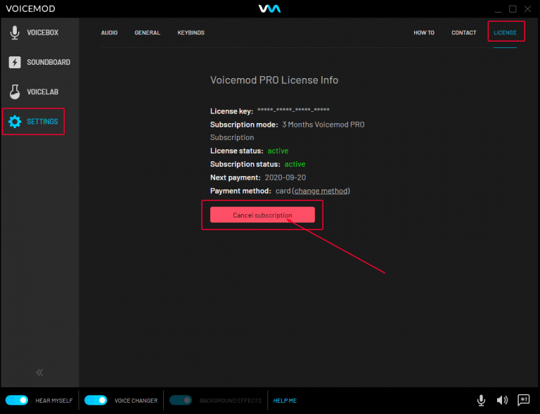 Voicemod lifetime license key