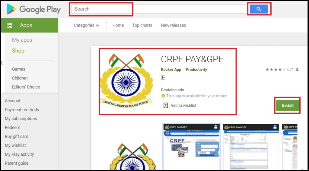 Crpf home view pay slip