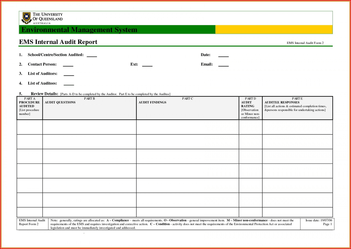 Iso 90012015 internal audit templates