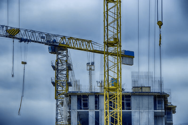 Entire process of construction of building