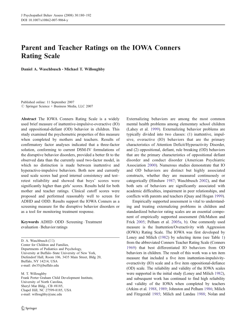 Conners 3 assessment form printable