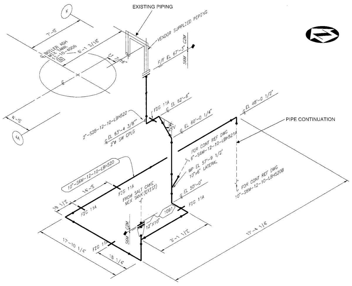 Isometric pipe drawings