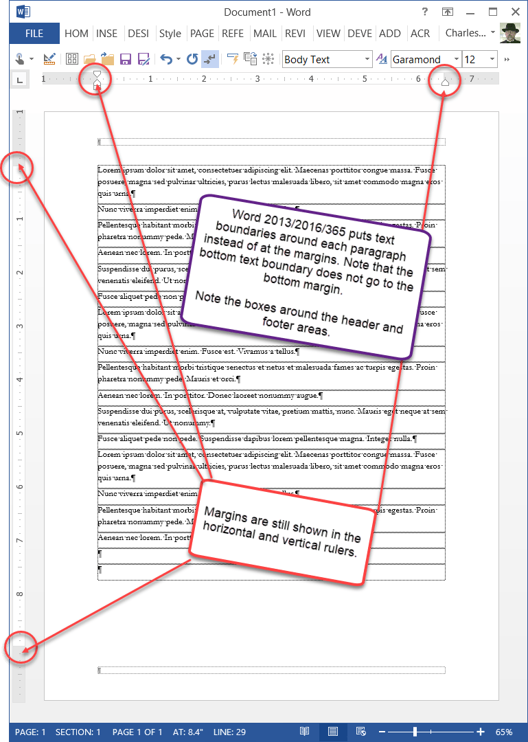 How can i move around in text document in word for mac