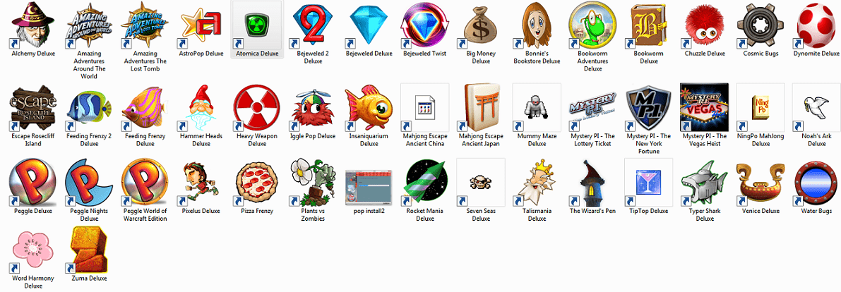 List of popcap hidden object games