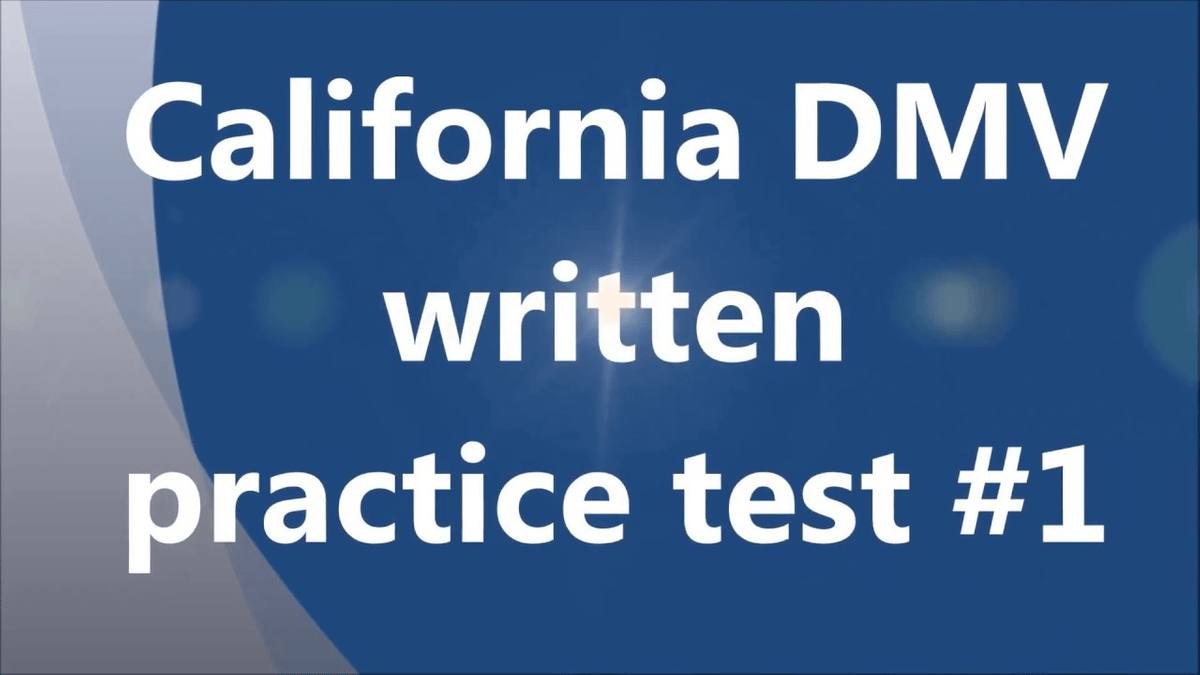 California dmv written test practice