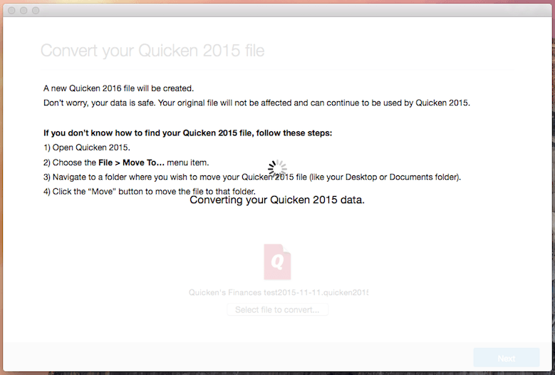 Quicken for mac partial download
