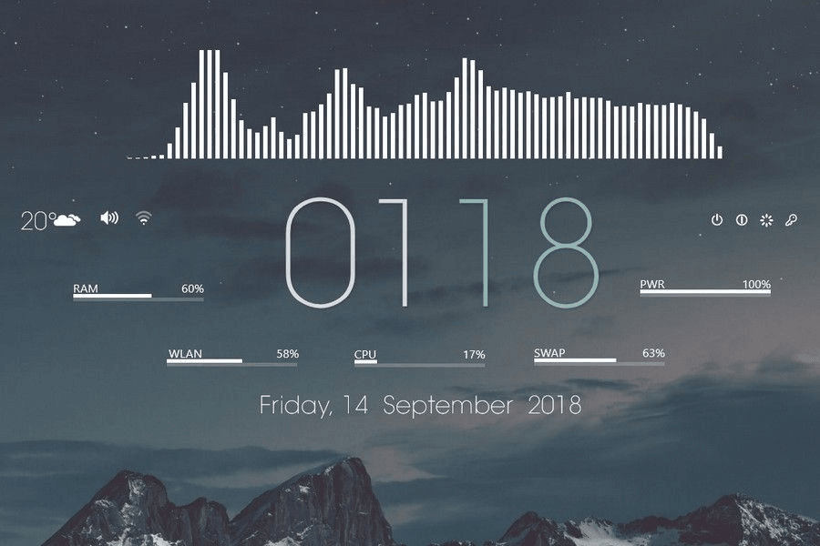 Rainmeter skins calendar