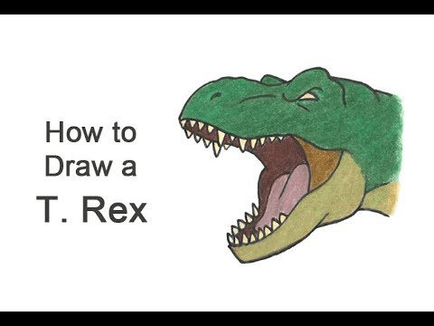 how to draw a face of a dinosaur