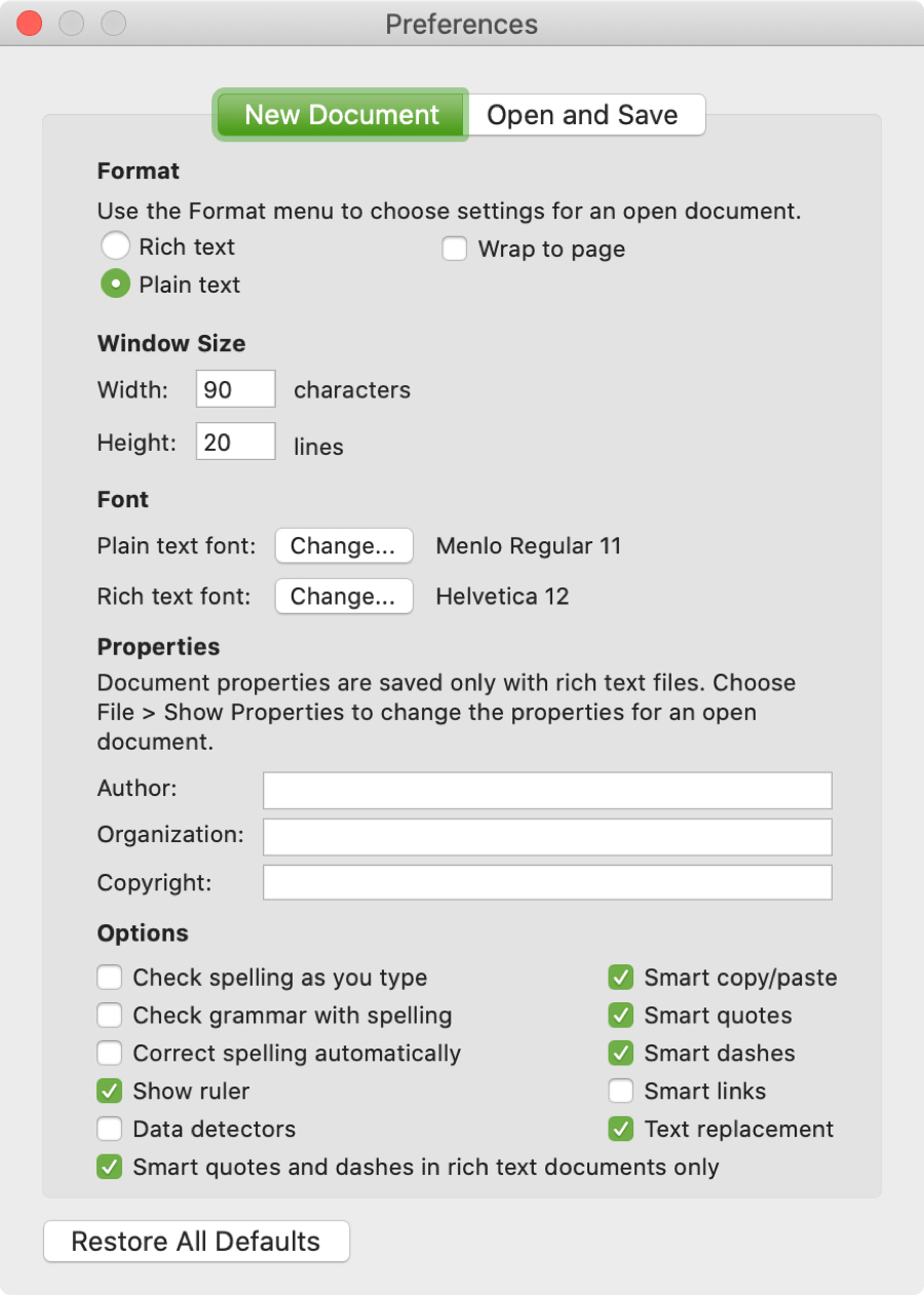 Text editor for mac margins