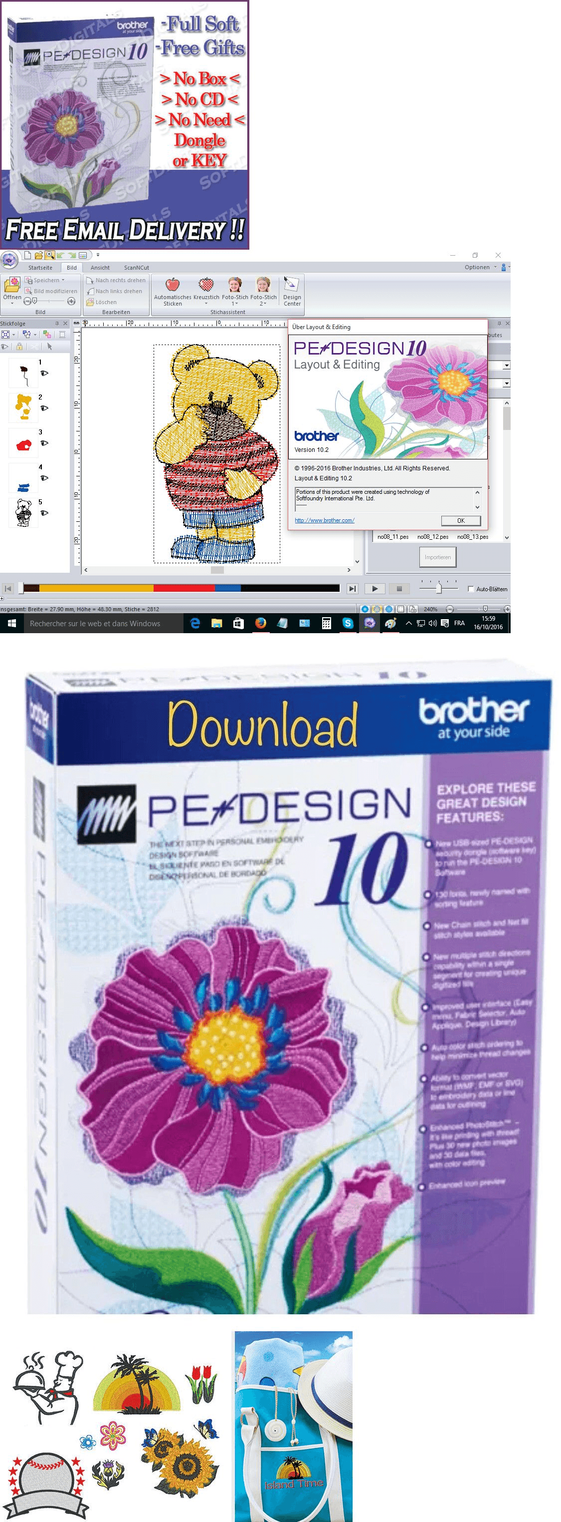 Brother pe design 10 change language